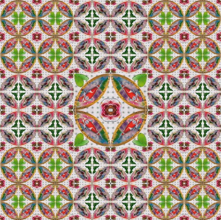 cosma terra ccc - Collage Tile Art, Collagefliesenkunst, Mandala Stil